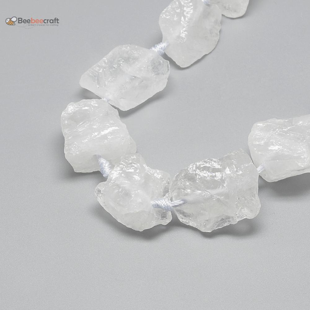 Beebeecraft 1 Strand Natural Quartz Crystal Beads Strands Nuggets 10 ...