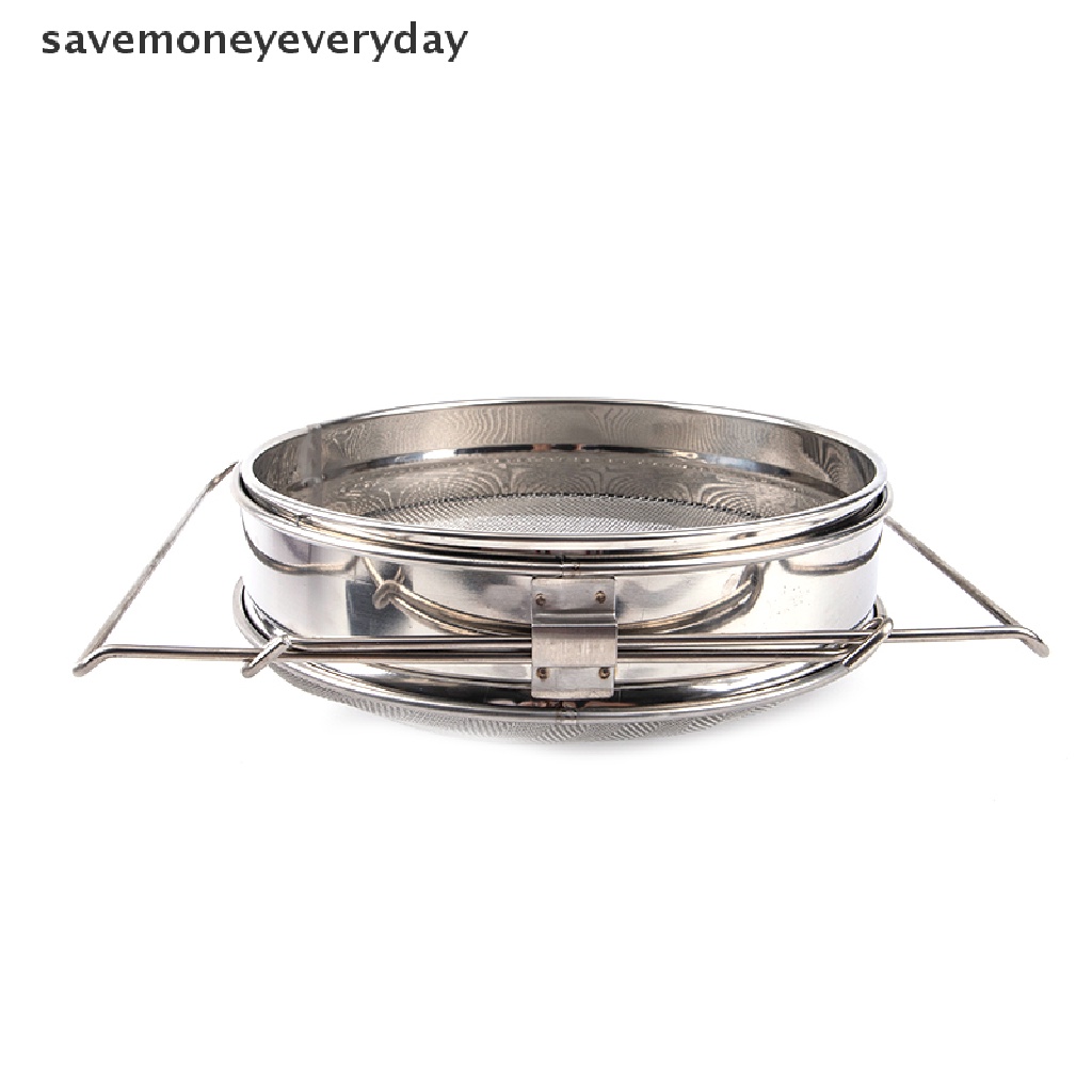 Save Double-Deck Stainless Steel Honey Strainer Screen Sieve Beekeeping ...
