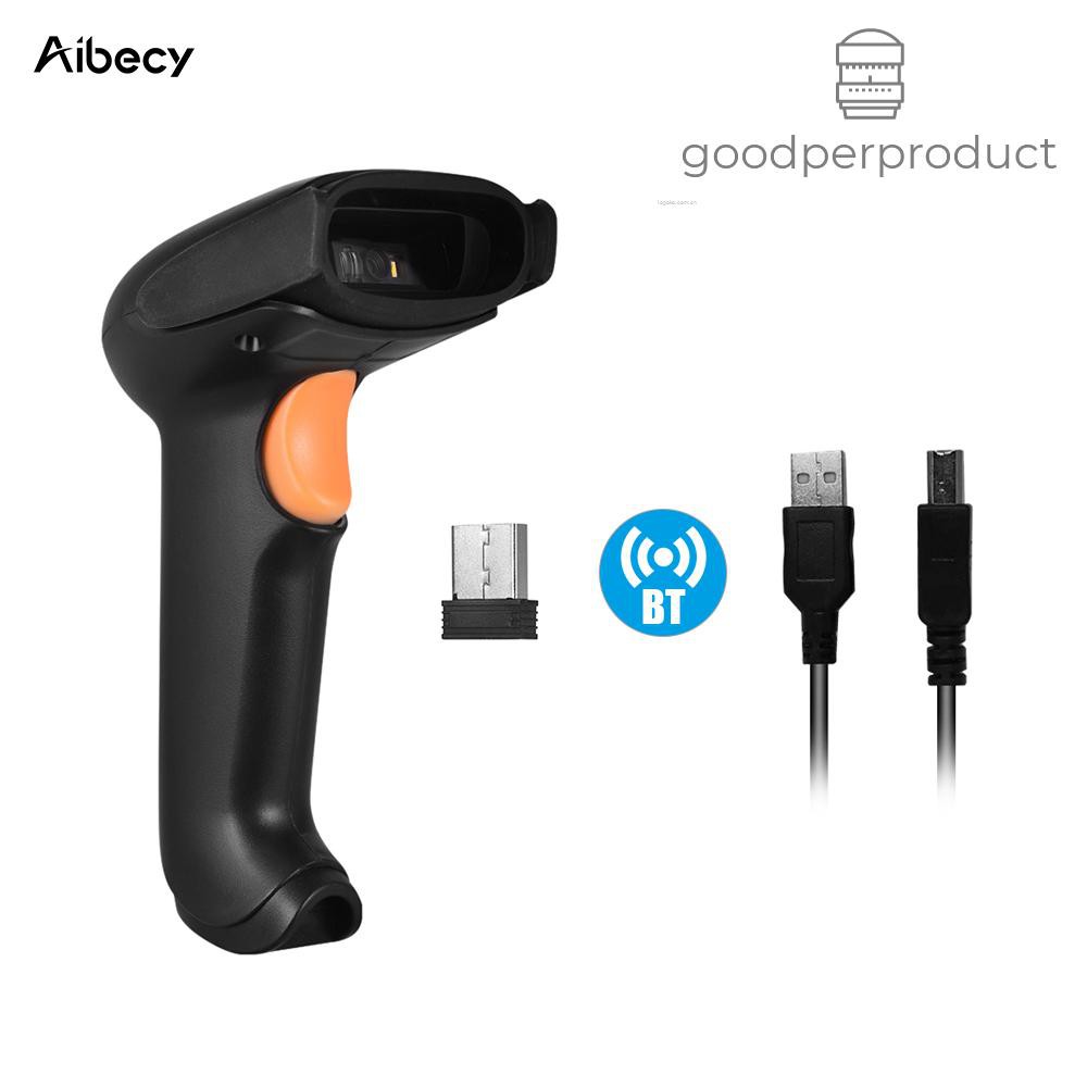 Good&P Aibecy Handheld Barcode Scanner USB 2.4G Wireless 1D 2D QR Code ...