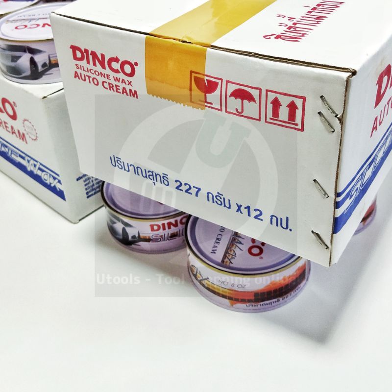 DINCO AUTO CREAM สูตร Silicone Wax ยกลัง 12 กระป๋อง (227กรัม x 12) - u ...