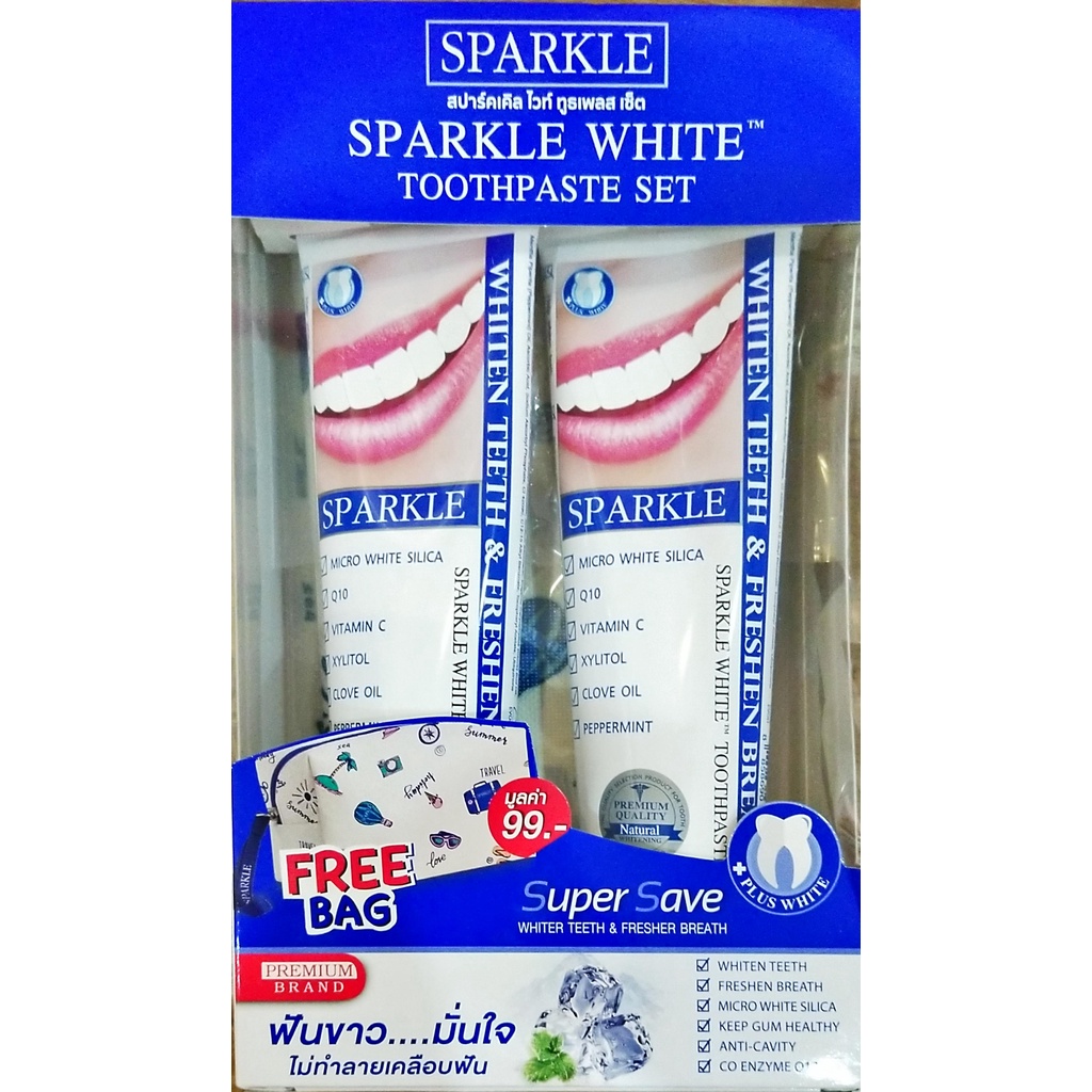 ยาสีฟัน สปาร์คเคิล ทริปเปิ้ล ไวท์ Sparkle Triple White 100 กรัม - moonboxshop - ThaiPick