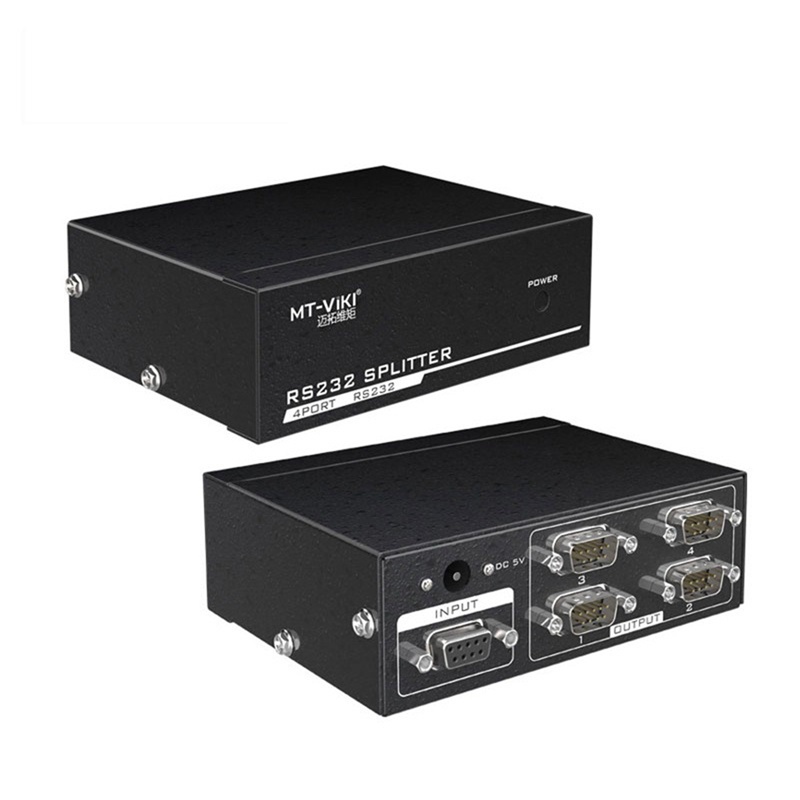 MT-RS104 Active Serial RS232 Splitter 1 to 4 RS232 Bi-Direction ...