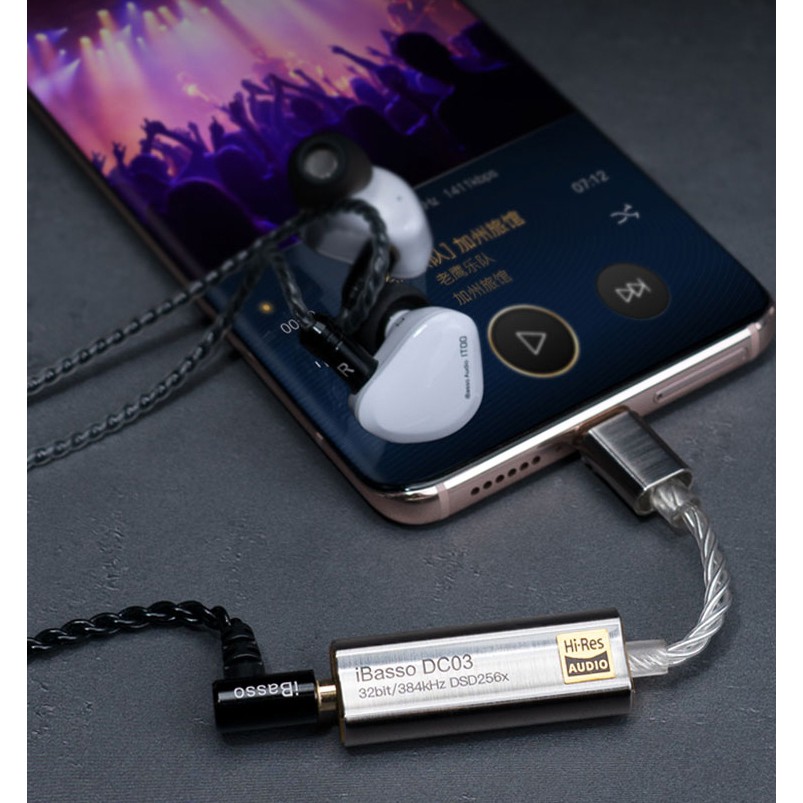 iBasso DC03 USB DAC Portable Headphone Amp Adapter TYPE-C to 3.5 ...