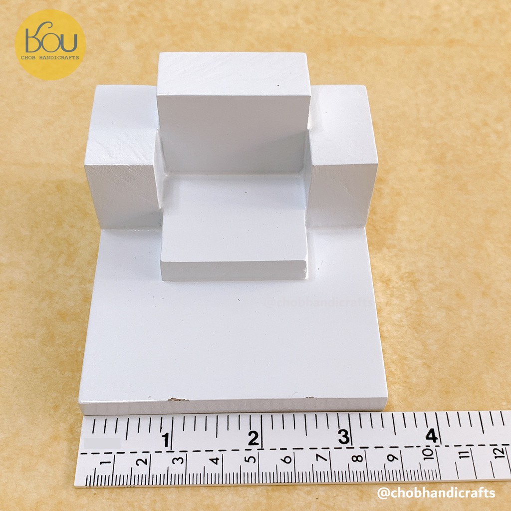 baanchan14 ของจิ๋ว โต๊ะหมู่บูชาพระ ฐานวางพระ แท่นวางพระ สีขาว โต๊ะไม้ โต๊ะหมู่บูชา ไม้ขนาดเล็ก ...