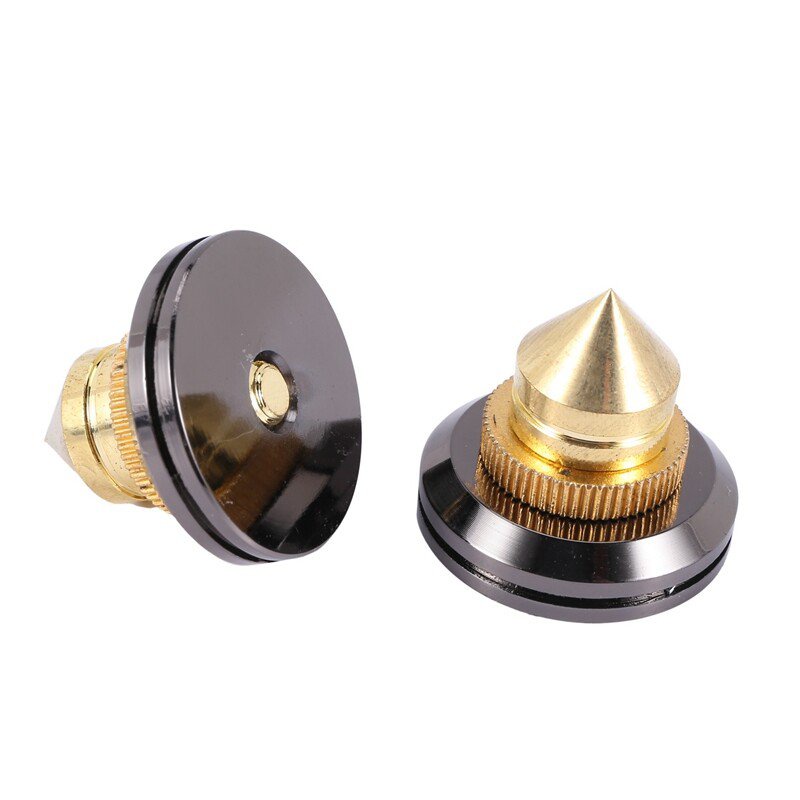 16 Set Golden-Plated Speaker Spikes Speaker Stands CD Audio Subwoofer ...