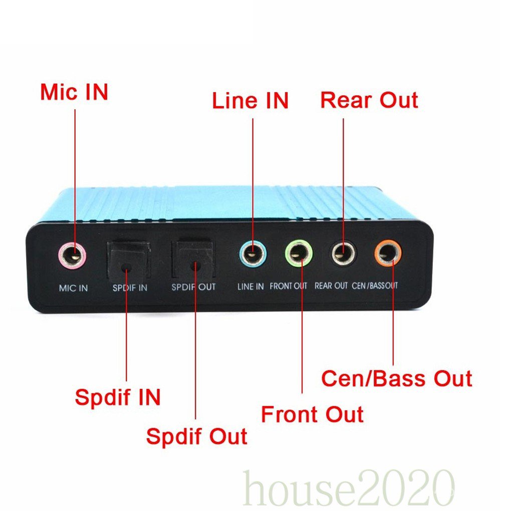 Kartu Adapter Audio Optik Usb 6 Channel 5.1/7.1 Surround Eksternal ...