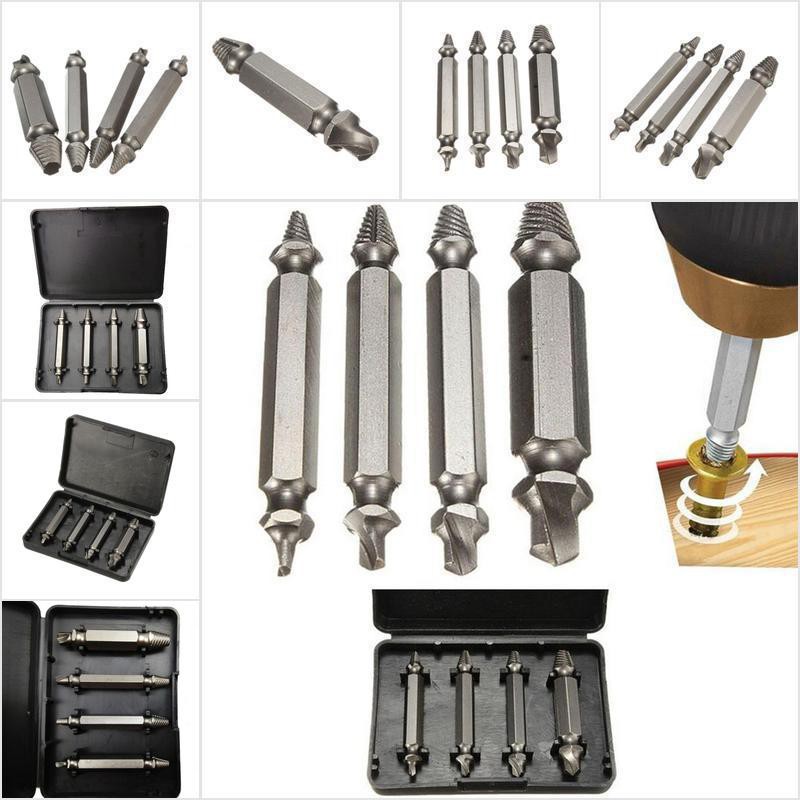 5Pcs 3mm-18mm Steel Screw Extractor Set Bolt Stud Remover Tool Kit AET7 ...