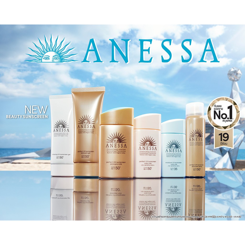 ANESSA PERFECT UV SUNSCREEN SKINCARE GEL SPF 50 PA 90ML อเนสซ่า เพอร ...