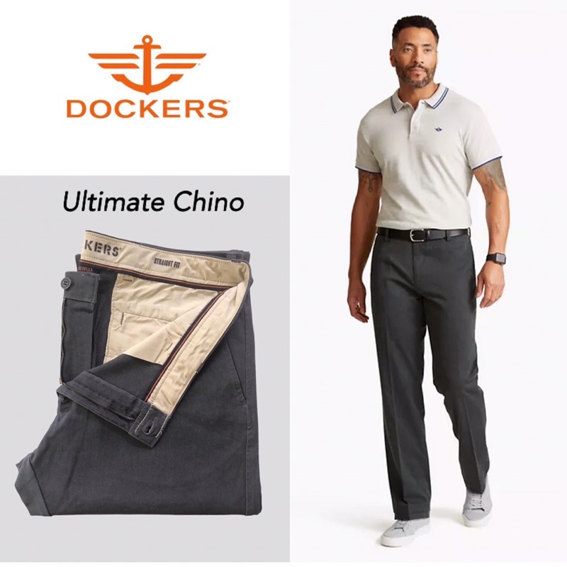 Dockers Ultimate Chino กางเกงขายาวผู้ชาย ทรงกระบอก ของแท้100% ...