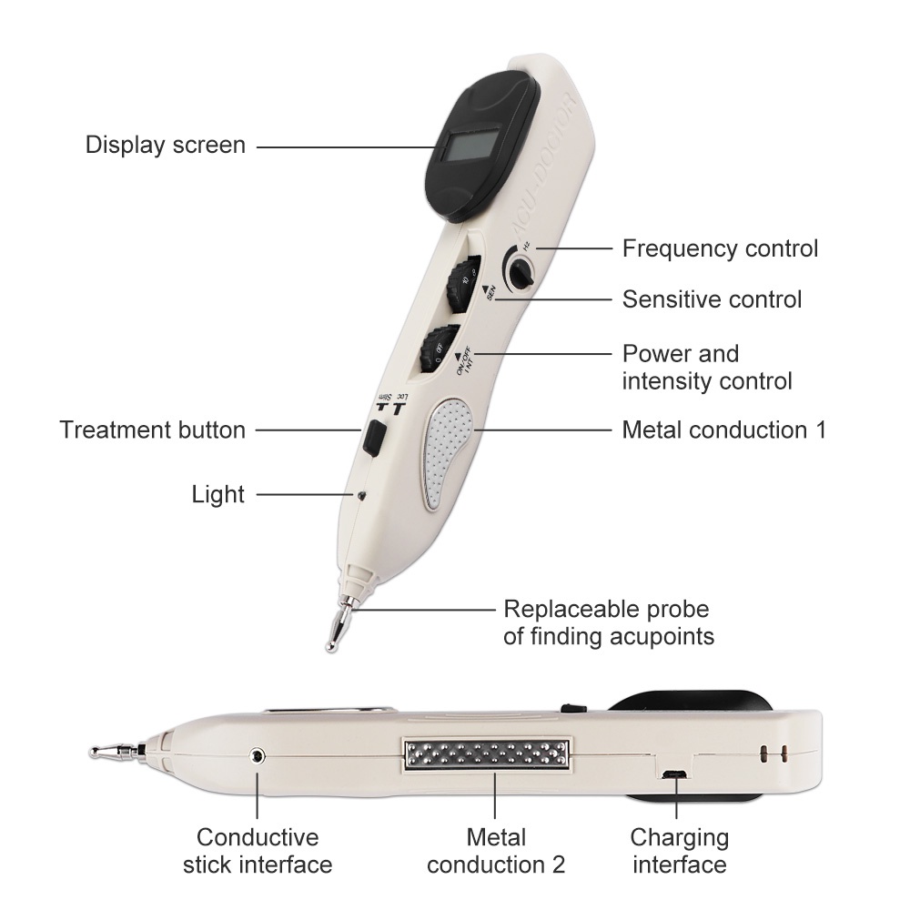 Electronic Acupuncture Pen TENS Point Detector With Digital Display ...