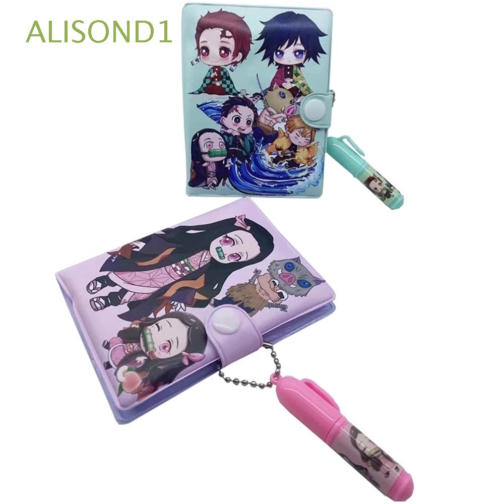 ALISOND1 Cute Demon Slayer Notebook School Kids with Pen Diary Agenda ...