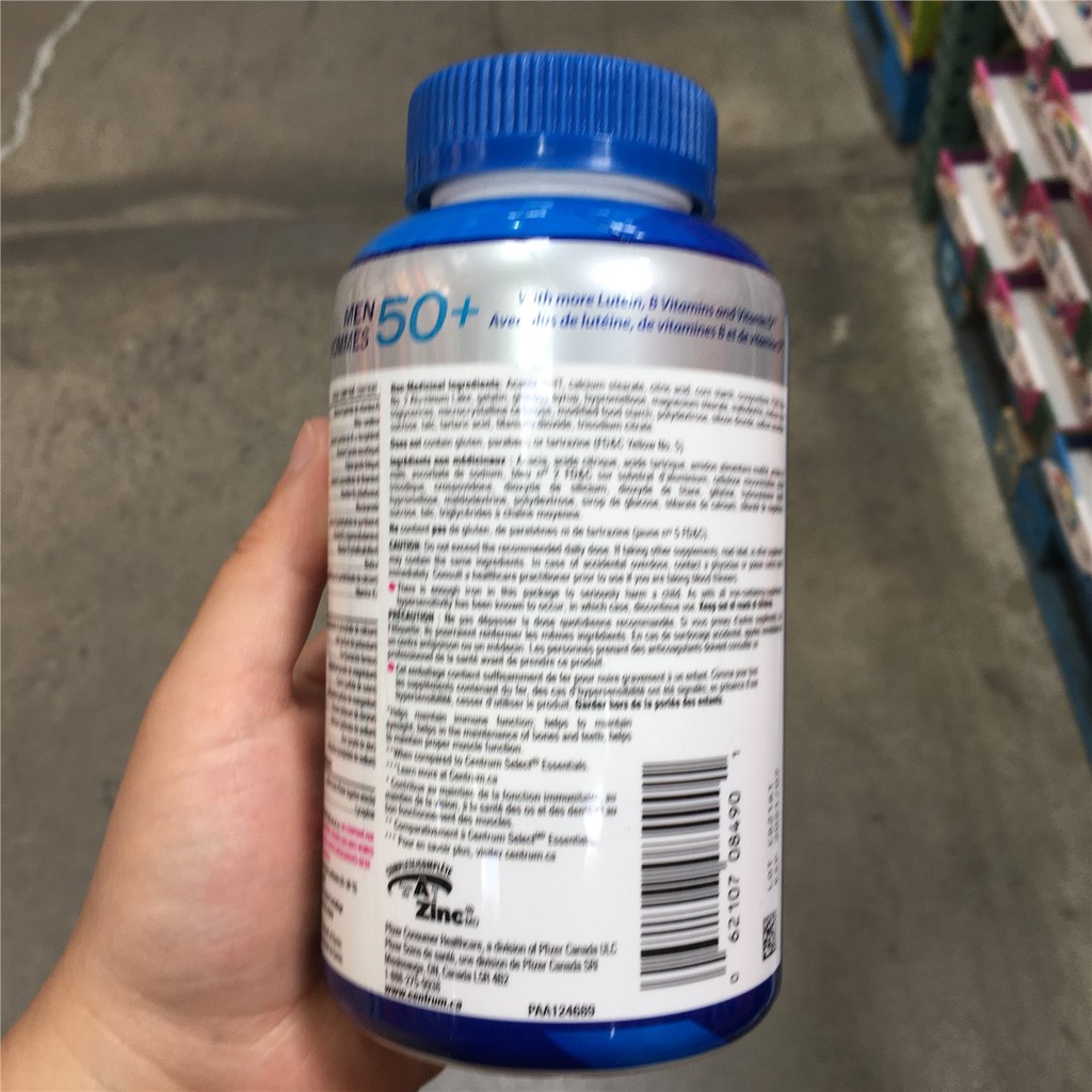 จดหมายจากแคนาดา Centrum Senior Men s 50+ Multi-Vitamins and Minerals ...