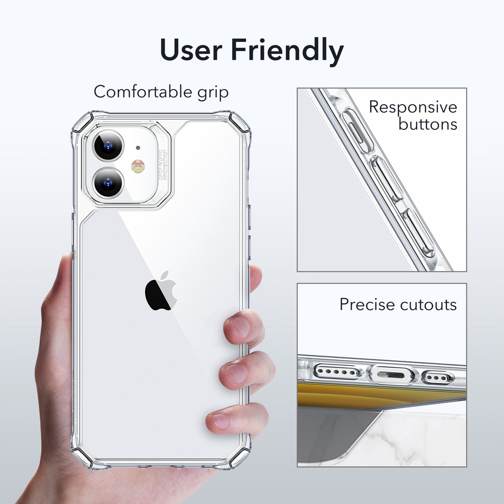 ESR เคสโทรศัพท์มือถือ สีใส กันรอย กันกระแทก กรอบยืดหยุ่น สำหรับ iPhone ...
