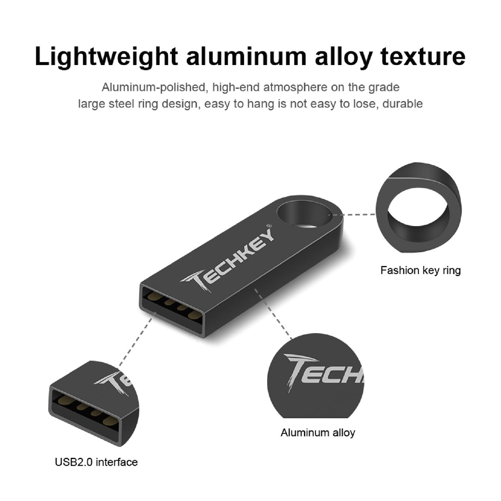 Nuevo Techkey Usb แฟลชไดรฟ์ 64 Gb 32 Gb 16 Gb 8gb 4gb ปากกาแฟลชไดร์ฟ ...