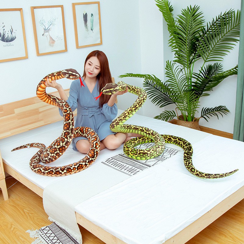 Boa constrictor Simulation Large Snake Plush Toys Boa Prank Animals ...