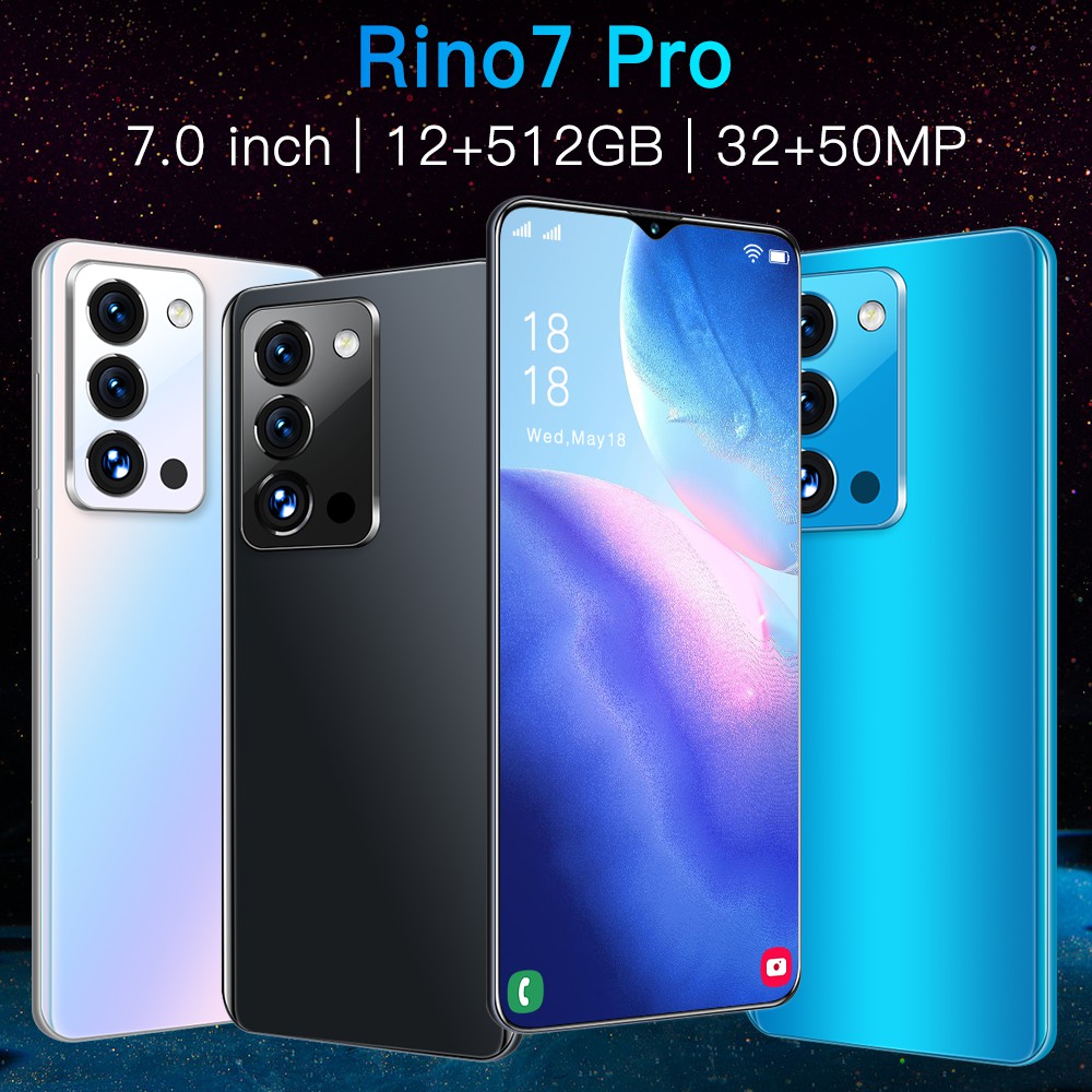 โทรศัพท OPPO Rino7 Pro สมาร์ทโฟน 7.0 นิ้วมือถือจอใหญ่ 12+512G โทรศัพท์ ...