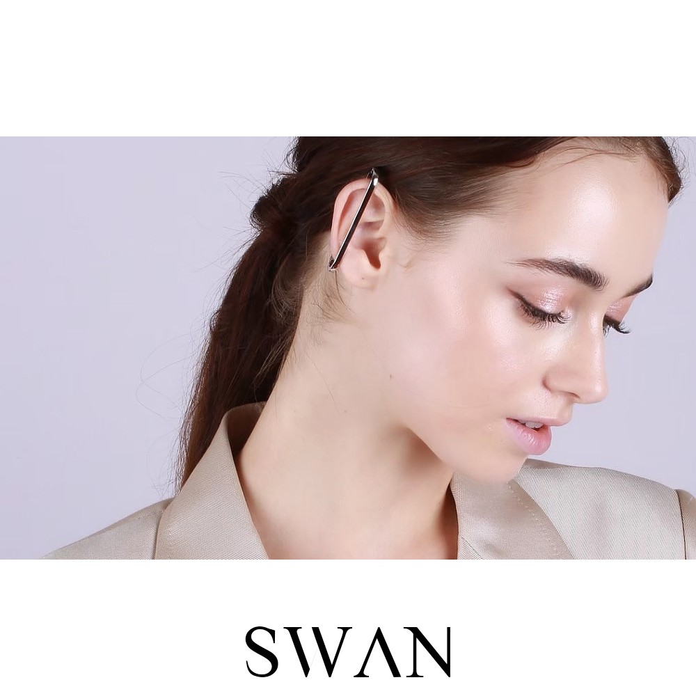 SWAN - Adna Plain Cuff ต่างหูเงินแท้ ต่างหูหนีบ ไม่ต้องเจาะ ต่างหูเงินเกลี้ยง - swanthailand ...