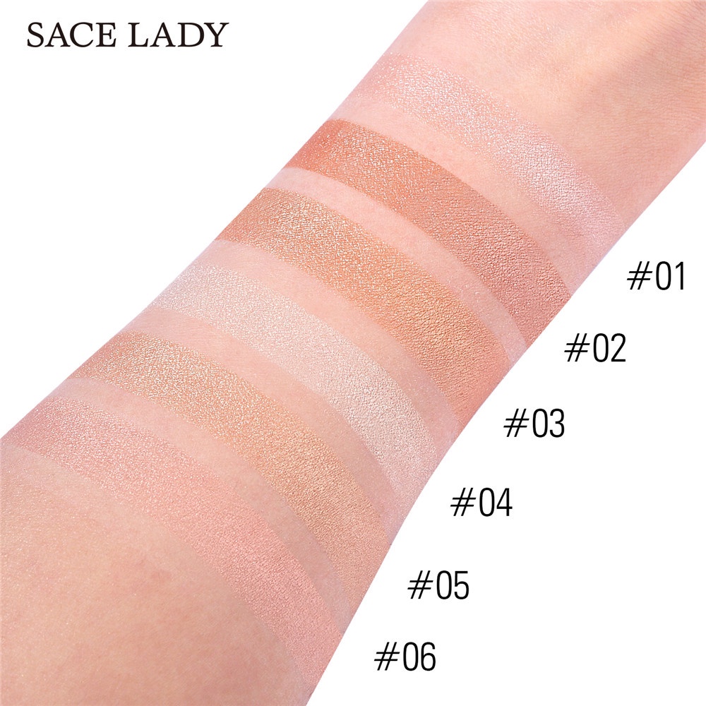 SACE LADY Highlighter Powder Glitter Palette Makeup Glow Face Contour ...