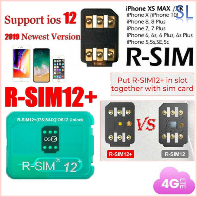Rsim 12 Plus 2019 R - Sim นาโน Unlock การ์ด Iphone X 8 7 6 S 4 G Ios 12 ...