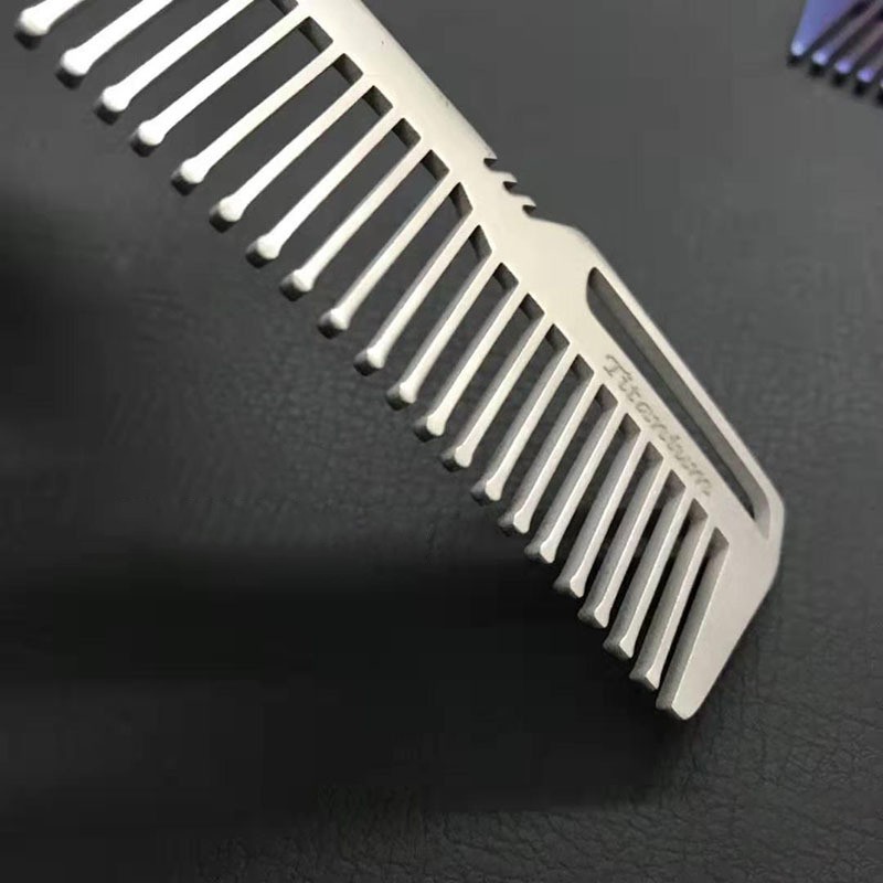CNEDC Mini Portable Titanium Alloy Comb For Men And Women Hair Cutting ...