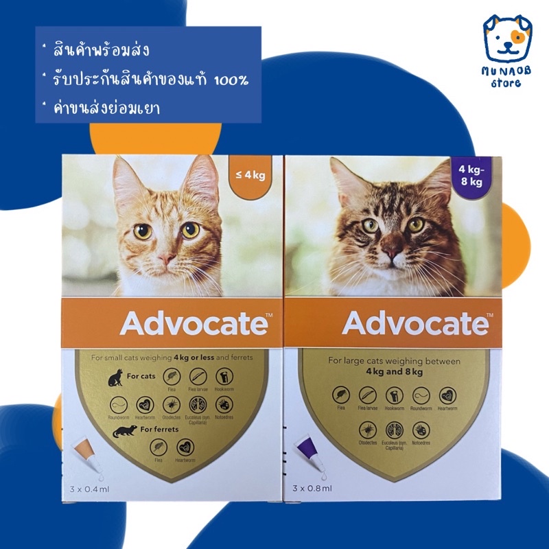 Advocate dog tick flea Spot On กำจัด หมัด พยาธิหนอน หัวใจ ในสุนัข แบบ ...