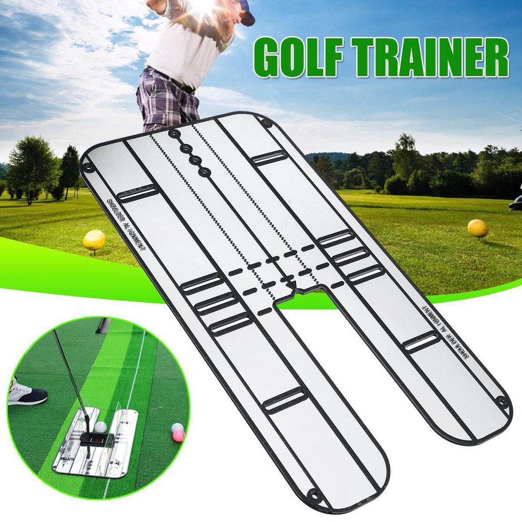 Black Acrylic Golf Putting Mirror SwingTrainer Alignment Training Aid ...