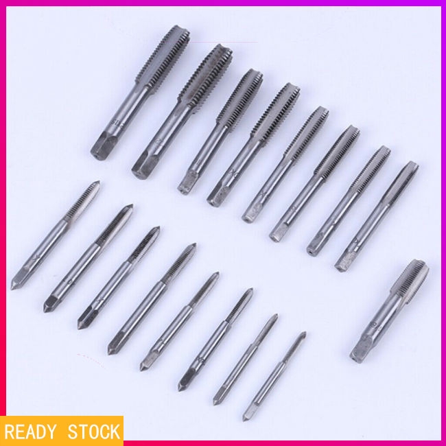 40pcs Tap Die Set Hand Thread Plug Taps Handle Alloy Steel Inch ...