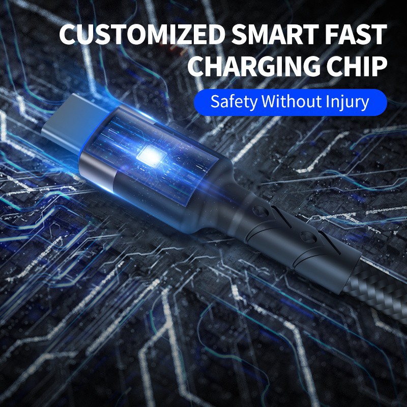 สายชาร์จ type C COD Supportสาย Type C LED แสดงสถานะ 3A การชาร์จอย่างรวดเร็ว 1.2 ม - t ...