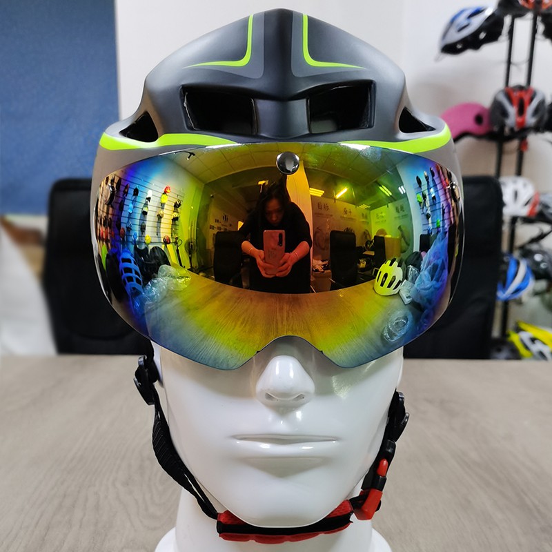 Aero Bike Race Bicycle Helmet Cycling EPS Helmet With Lens for Enduro ...