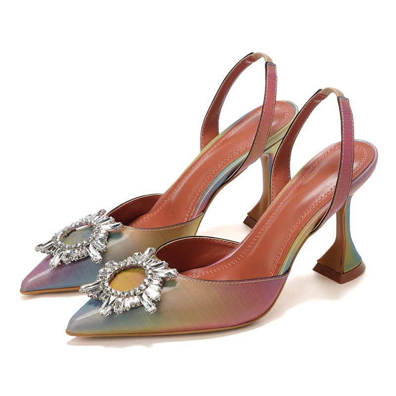 2020 Luxury Patent Leather Women Pumps Sun Style Rhinestone High Heels ...