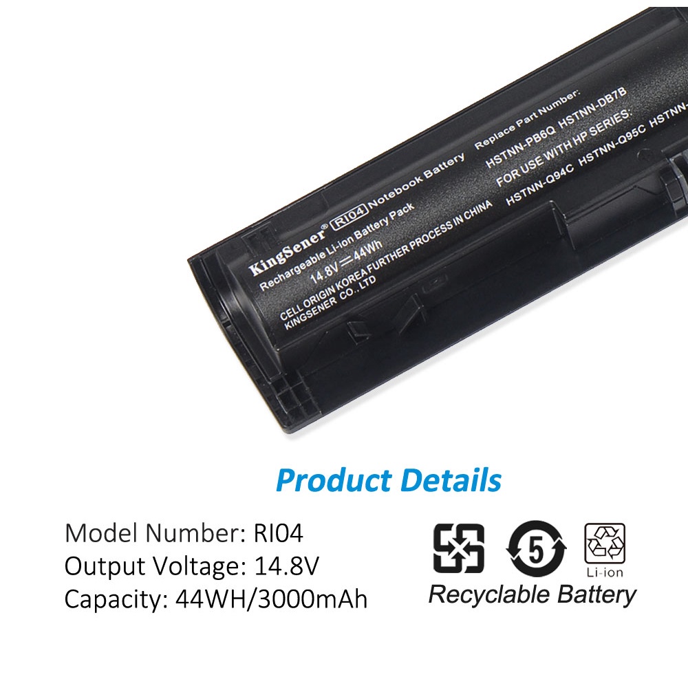 KingSener RI04 Laptop Battery For HP ProBook 450 455 470 G3 G4 805294 ...