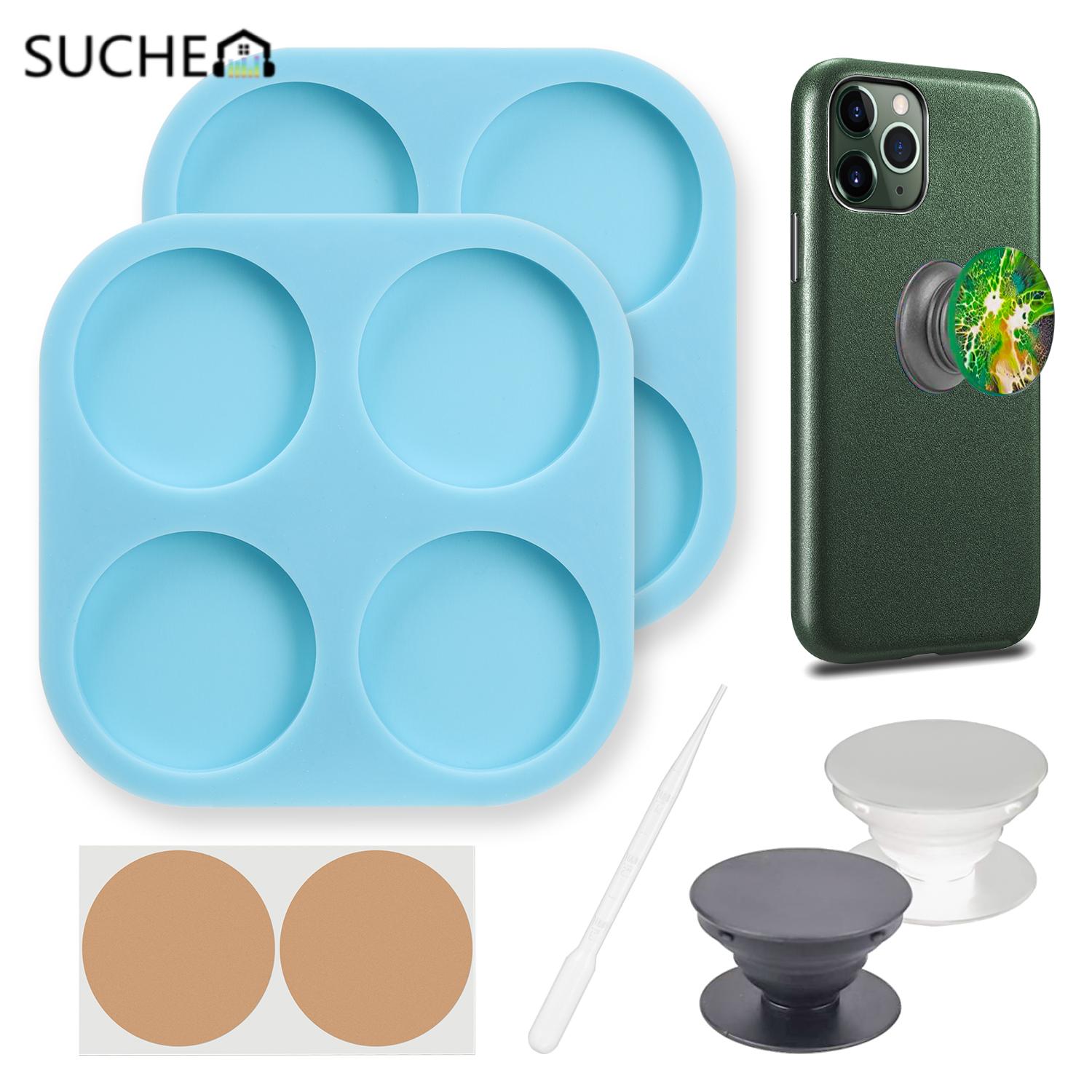 SUCHEN 2pcs Phone Holders Phone Grip DIY Epoxy Crafts Resin Mold ...