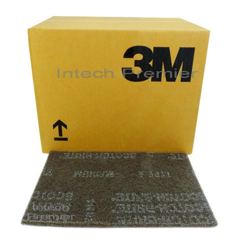 3M 7440 Scotch-Brite แผ่นใยขัดสีน้ำตาลหยาบมาก 6 นิ้วx9 นิ้ว 10แผ่น ...