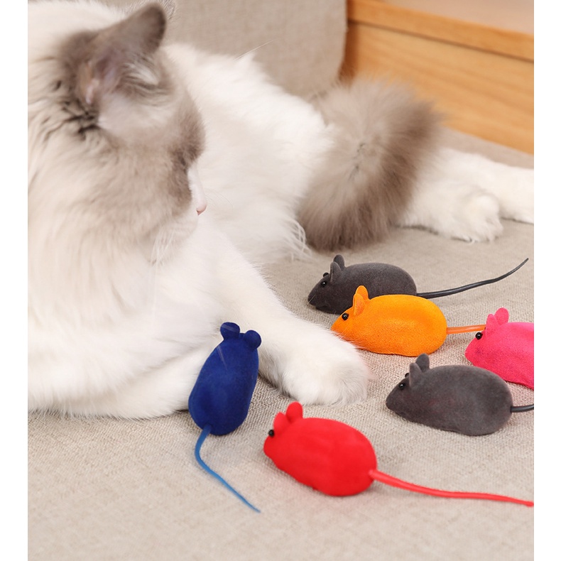 ติดแมวตลก3cslot Squeaker Mouse Cat Toy Interative Sound Teaser Mouse ...