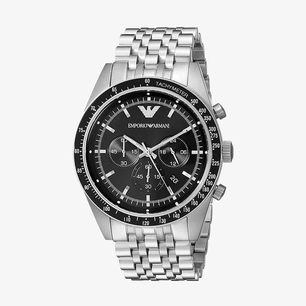 Emporio Armani นาฬิกาข้อมือผู้ชาย Sportivo Chronograph Black Dial ...