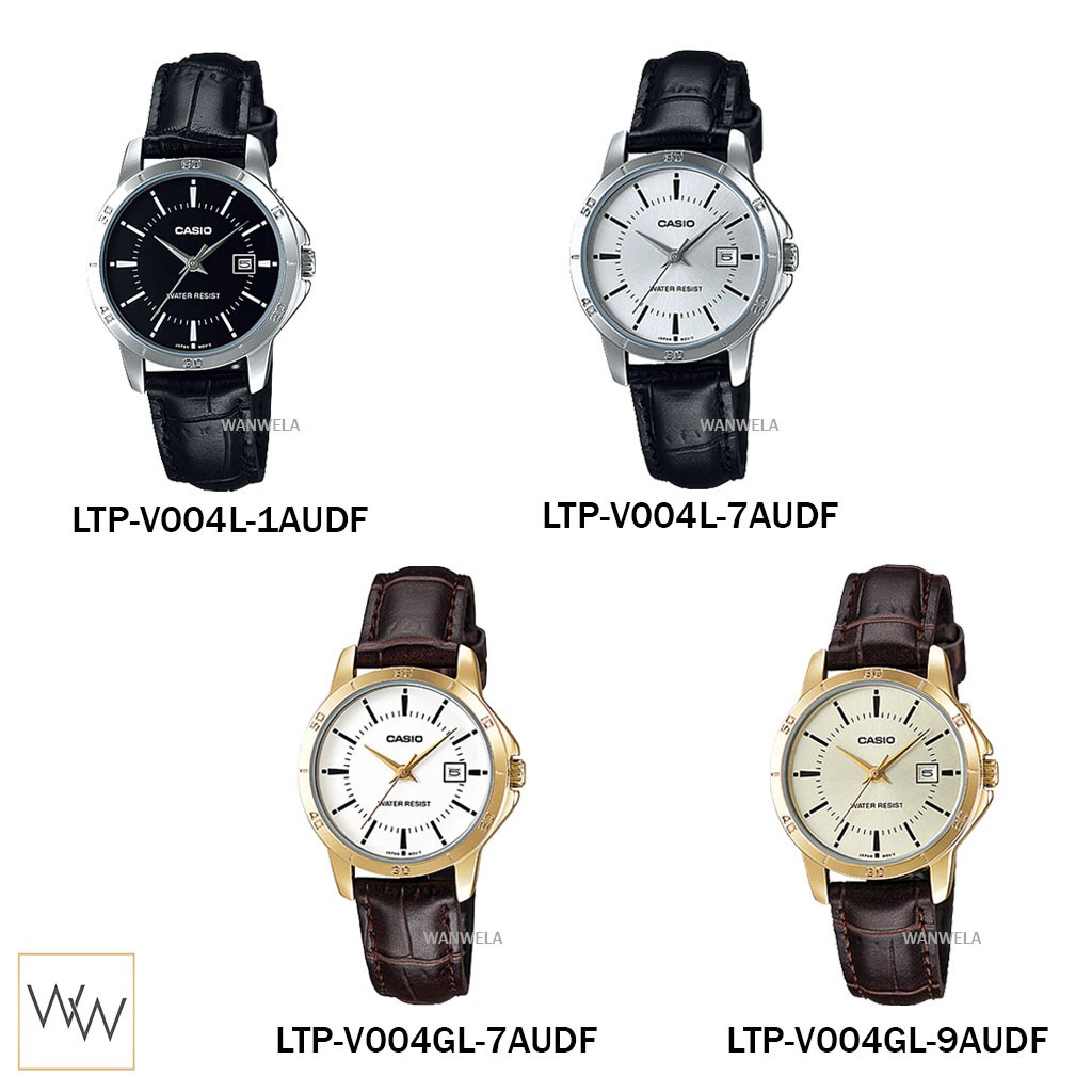 ใส่โค้ดลดเพิ่ม ของแท้ นาฬิกาข้อมือ Casio ผู้หญิง รุ่น LTP-V004 สายหนัง ...