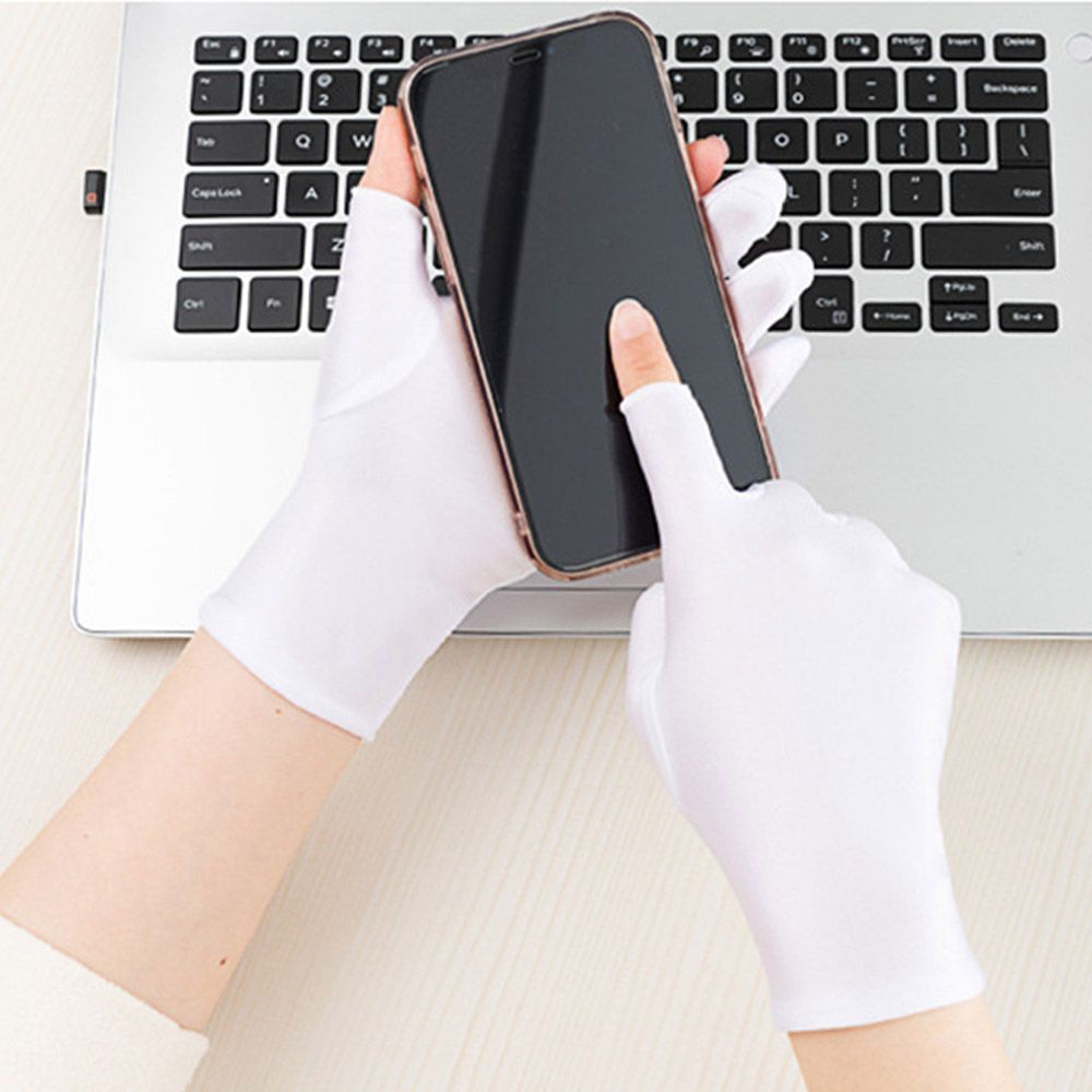 Upstop ถุงมือกันแดด แบบครึ่งนิ้ว ป้องกันรังสียูวี ระบายอากาศ หลากสี ...