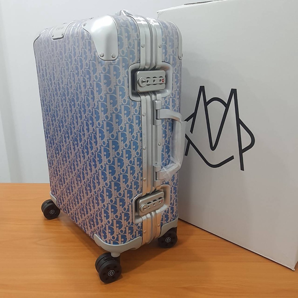 (เกรด Original) DIOR AND RIMOWA CABIN SUITCASE Dior Oblique Aluminum ...
