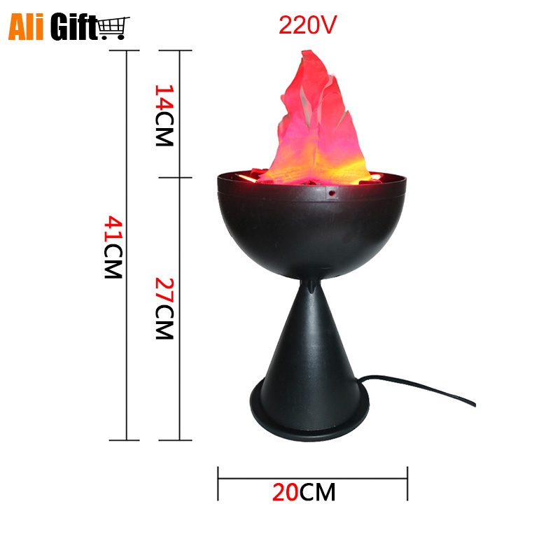 3D Artificial Flame Lamp Fake Fire for Halloween Christmas New Year ...