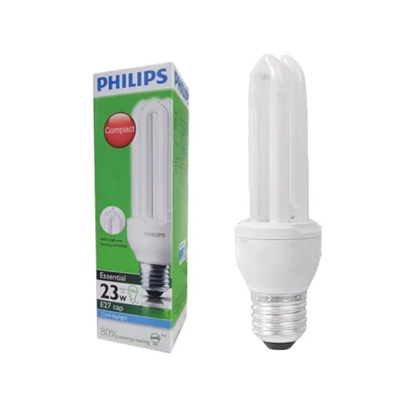 หลอดไฟ PHILIPS 23W E27 Cool Daylight รุ่น ESSENTIAL | Shopee Thailand
