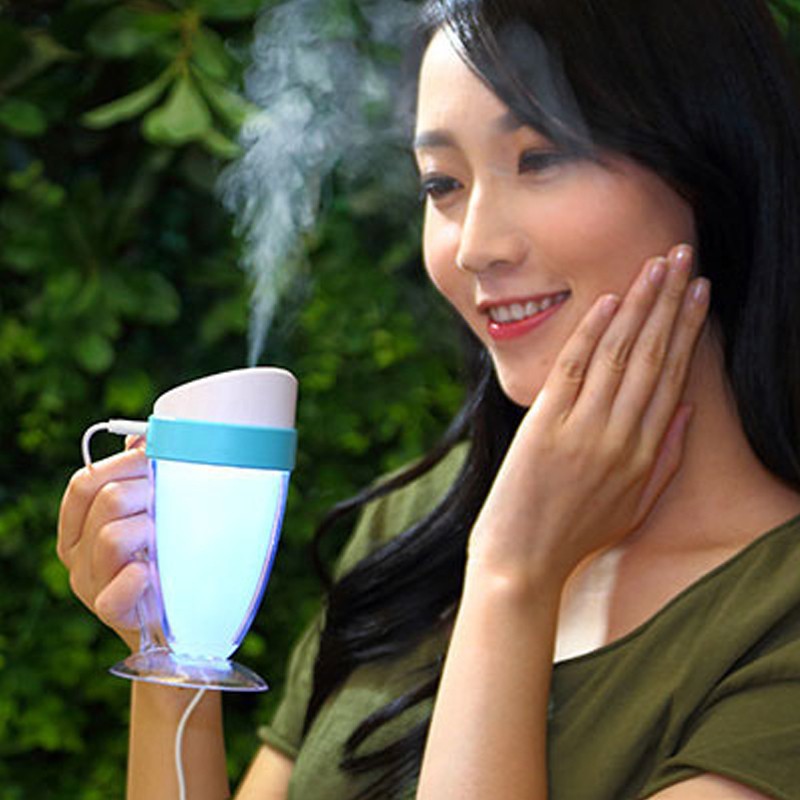 In stock*Loskii LH261 Luminous Cup Humidifier Drop Ultrasonic Cool Mist ...