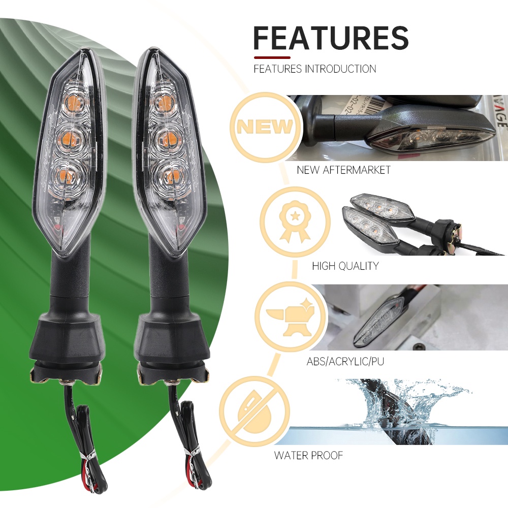 ราคาต่ำสุดLED Turn Signal Indicator Light For KAWASAKI Z1000 Z900 Z800 ...