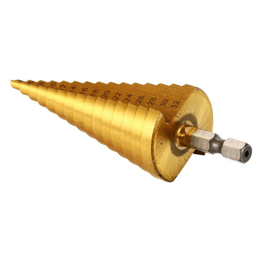 ดอกสว่าน ดอกเจดีย์ Large HSS Steel Step Cone Drill Countersink Titanium ...