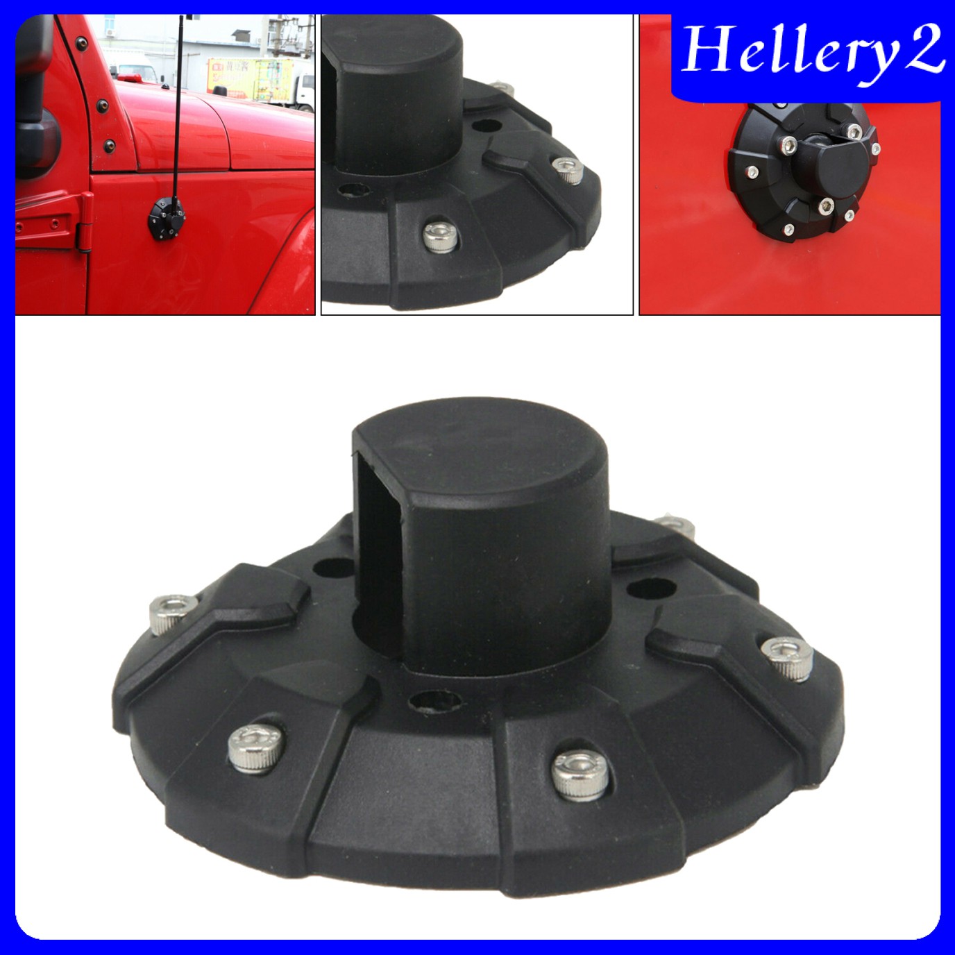 [HELLERY2] 1pc Antenna Base Cover Cap For Wrangler TJ JK JL JT 1997 ...