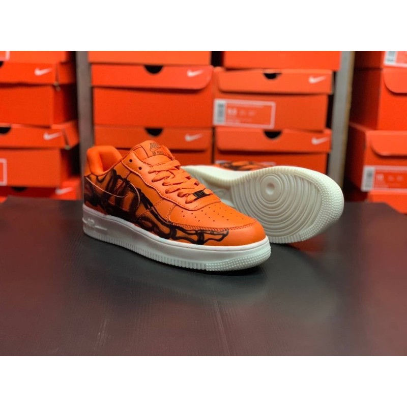 Nike Air Force 1 Skeleton Brilliant BONES (size36-45)Orange - jsdm ...