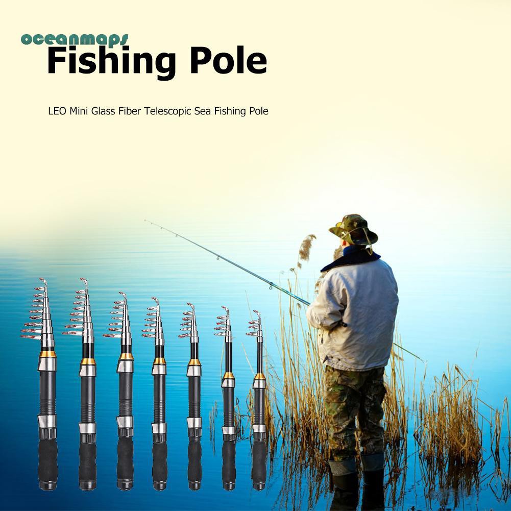 BESTLEO Glass Fiber Telescopic Sea Fishing Pole Portable Hand Fishing ...