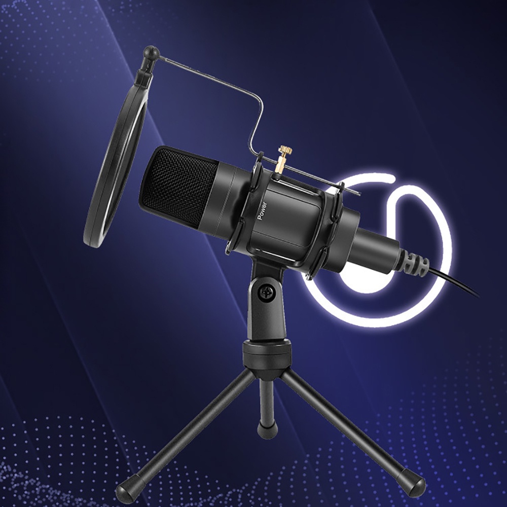 BMetal USB Condenser Microphone For PC Computer Laptop Singing Gaming ...