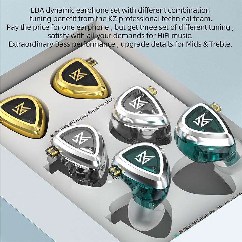 Faaeal KZ EDA หูฟังอินเอียร์ Hi-Res ตัดเสียงรบกวน 3 โหมด 3 คู่ - efrga4qj1c - ThaiPick