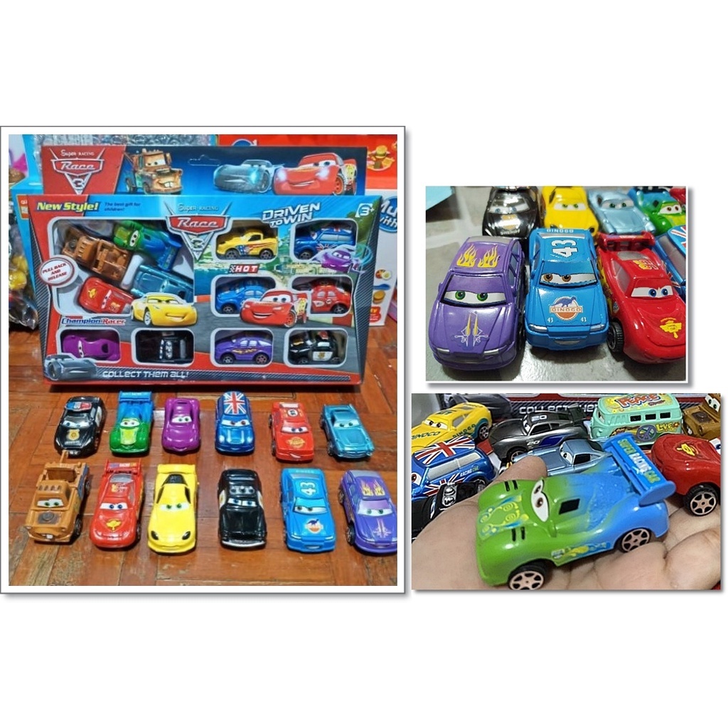 McQueen car box set ของเล่นรถ ของเล่นรถแมคควีน รถแมคควีน เซต 12 คัน มี ...