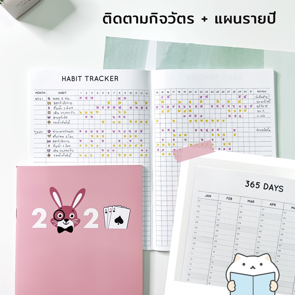 สมุดแพลนเนอร์ Mini Bujo ปี 2023 วันหยุดไทย A5 Bullet Journal Monthly ...